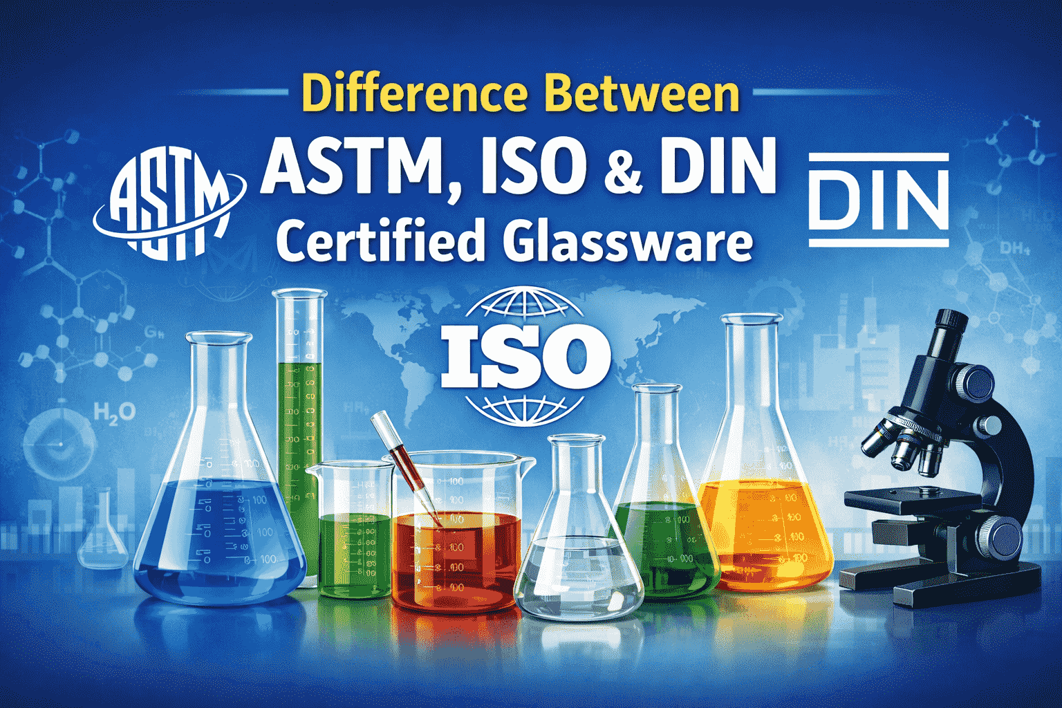 Difference Between ASTM, ISO & DIN Certified Glassware