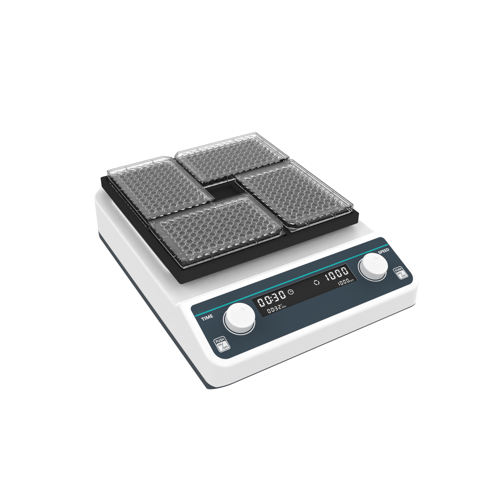 Microplate Oscillator,Digital Display, Touch & Run: 0-3000rpm, with 96 ...